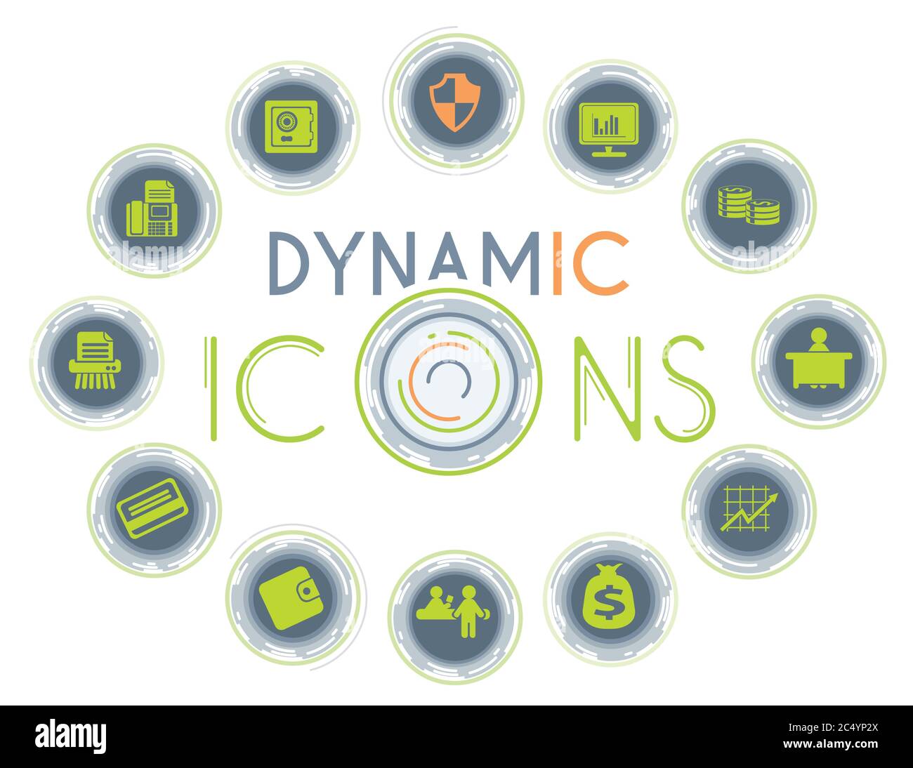 Finance dynamic icons Stock Vector Image & Art - Alamy
