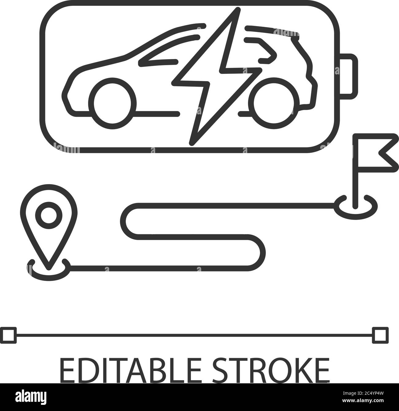 Battery range linear icon Stock Vector Image & Art - Alamy
