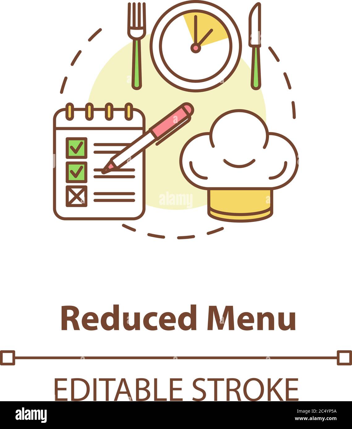 Reduced menu concept icon Stock Vector Image & Art - Alamy