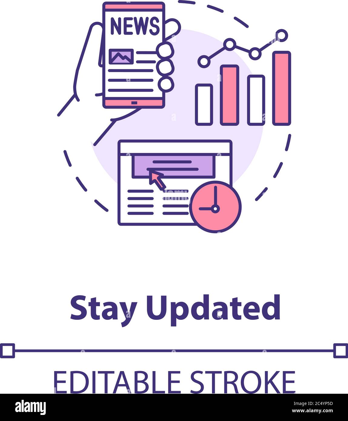 Stay updated concept icon Stock Vector Image & Art - Alamy