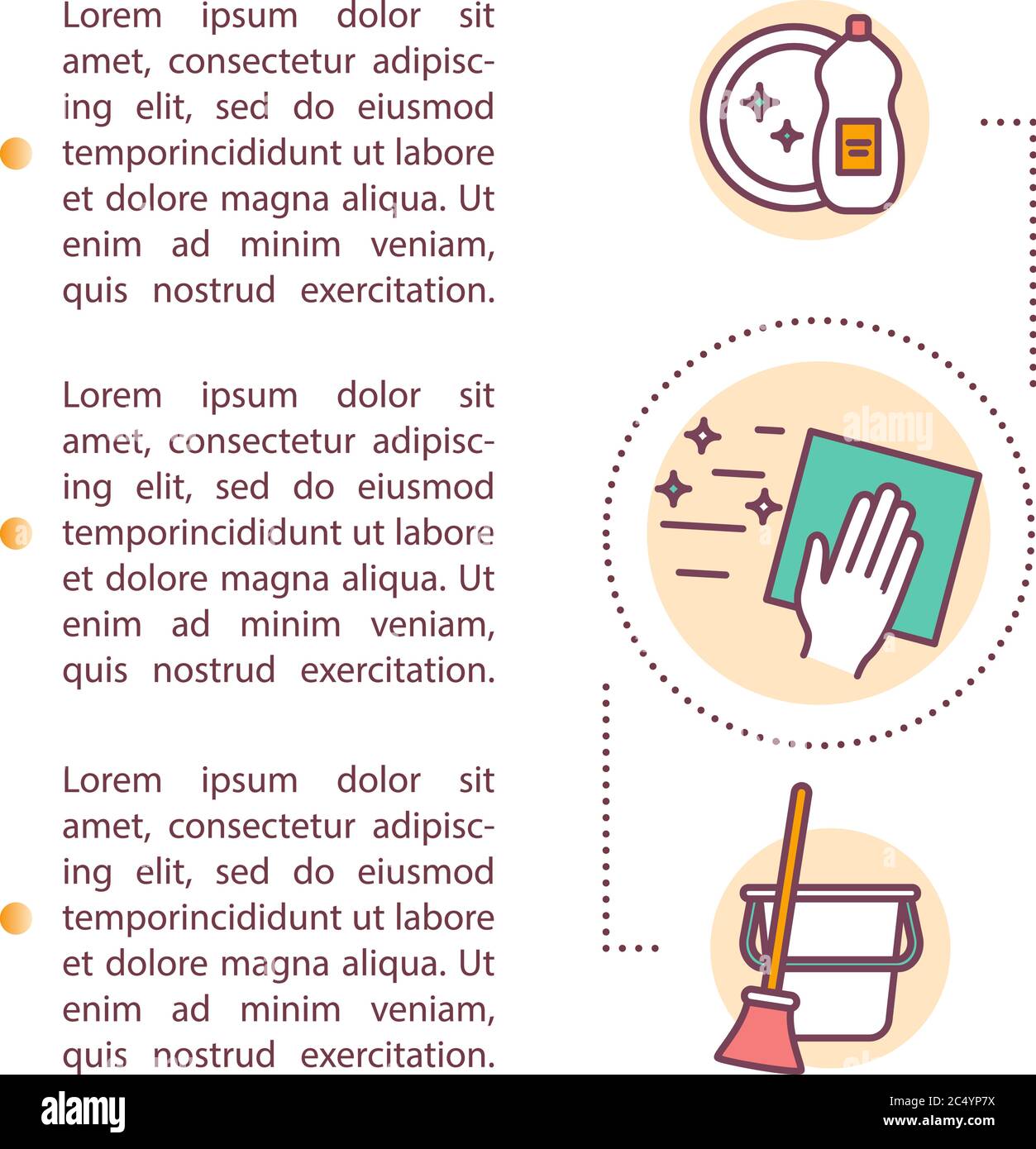 Cleaning and sanitizing concept icon with text Stock Vector Image & Art ...