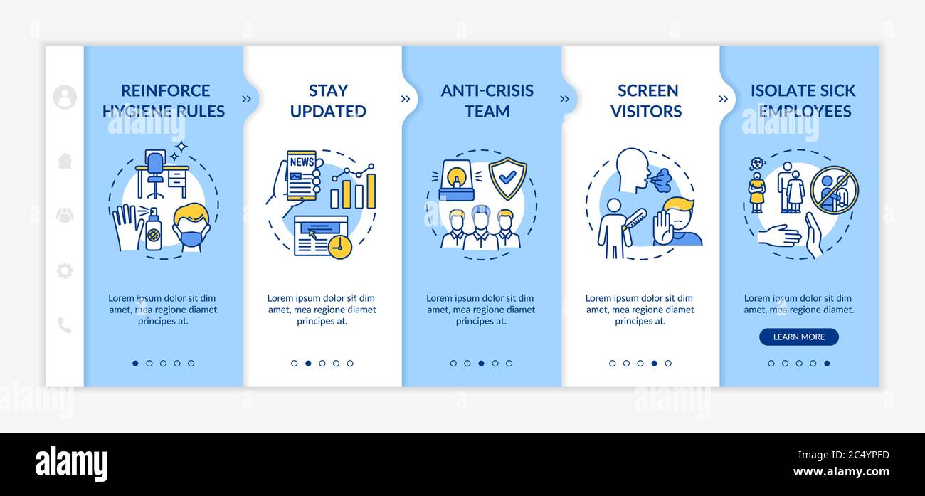 Workplace safety onboarding vector template Stock Vector Image & Art ...