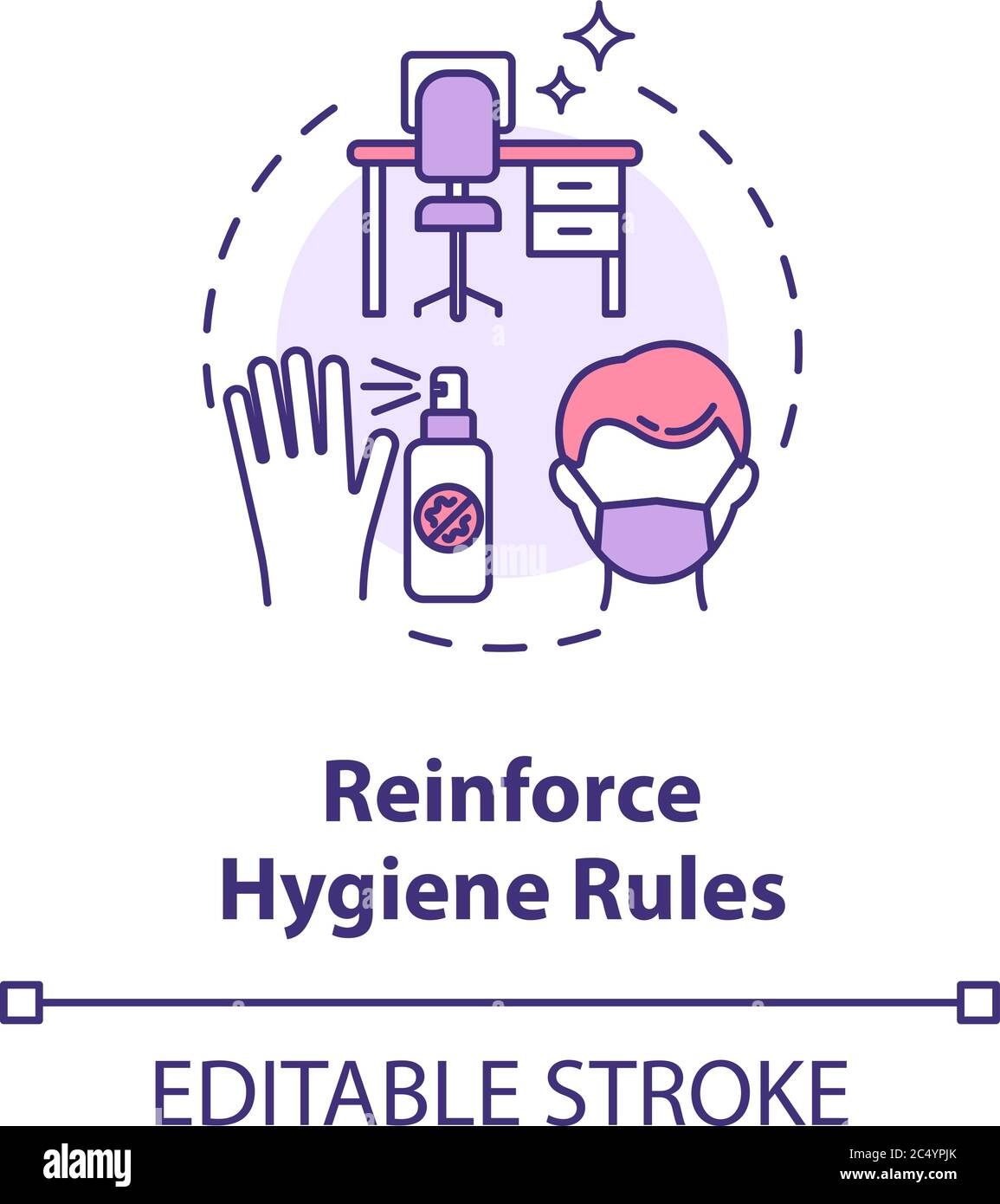 Reinforce hygiene rules concept icon Stock Vector Image & Art - Alamy