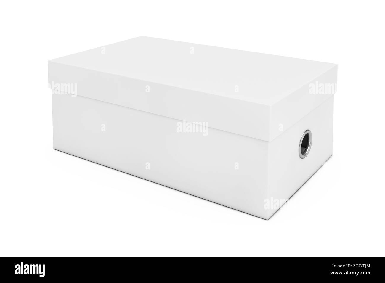 White Blank Cardboard Shoe Box Mockup for your Design on a white ...