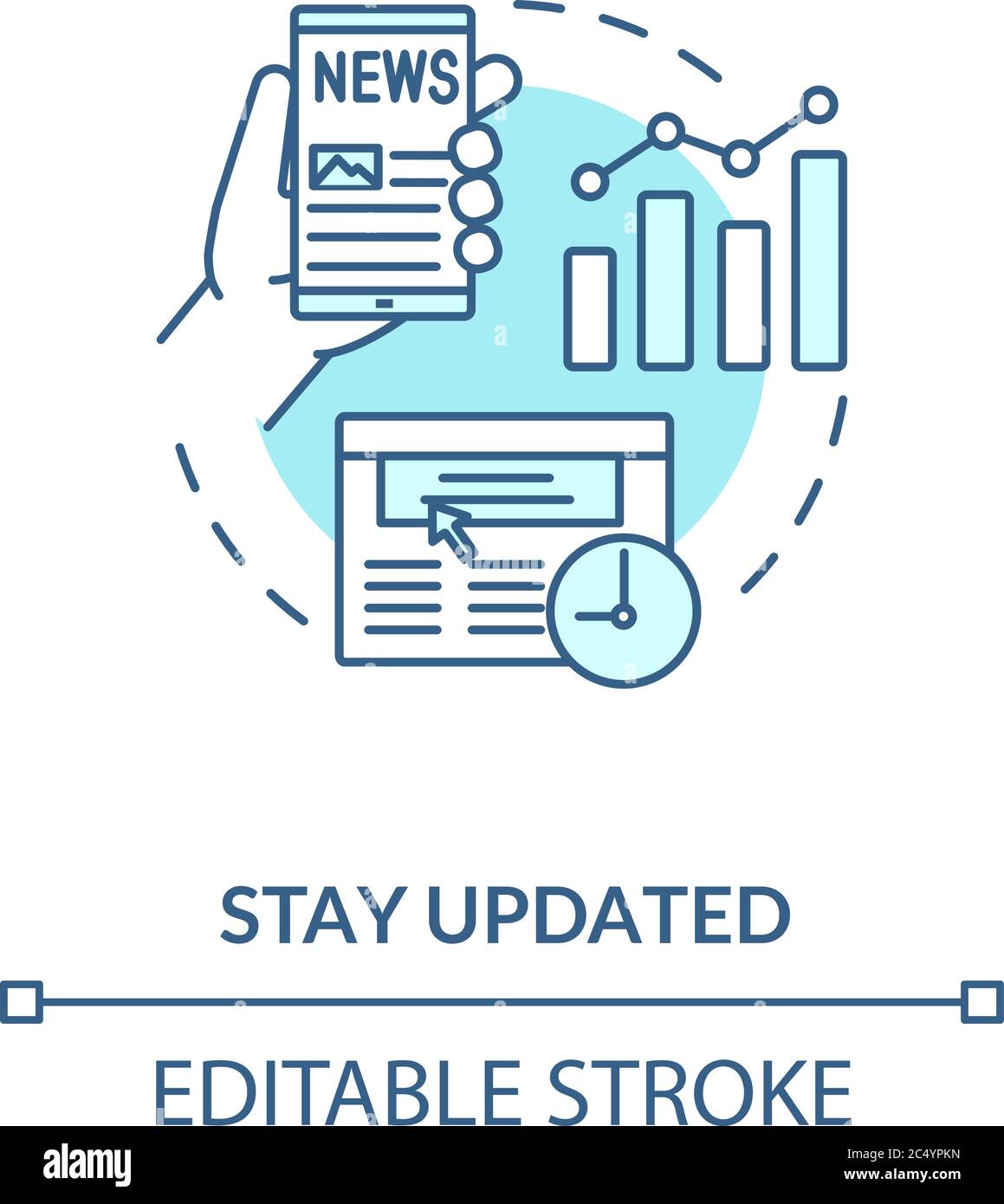 Stay updated concept icon Stock Vector Image & Art - Alamy