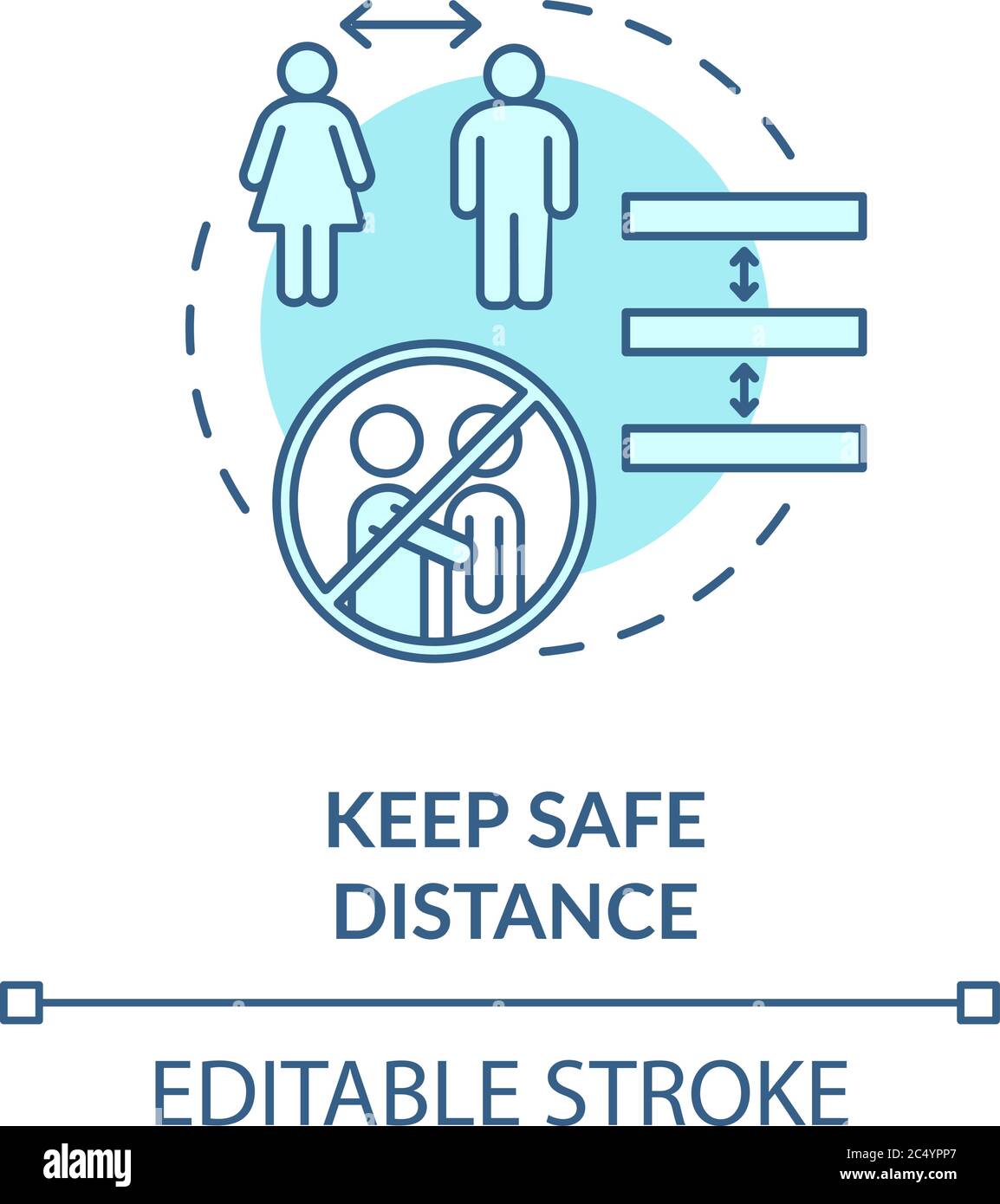 Keep safe distance concept icon Stock Vector Image & Art - Alamy