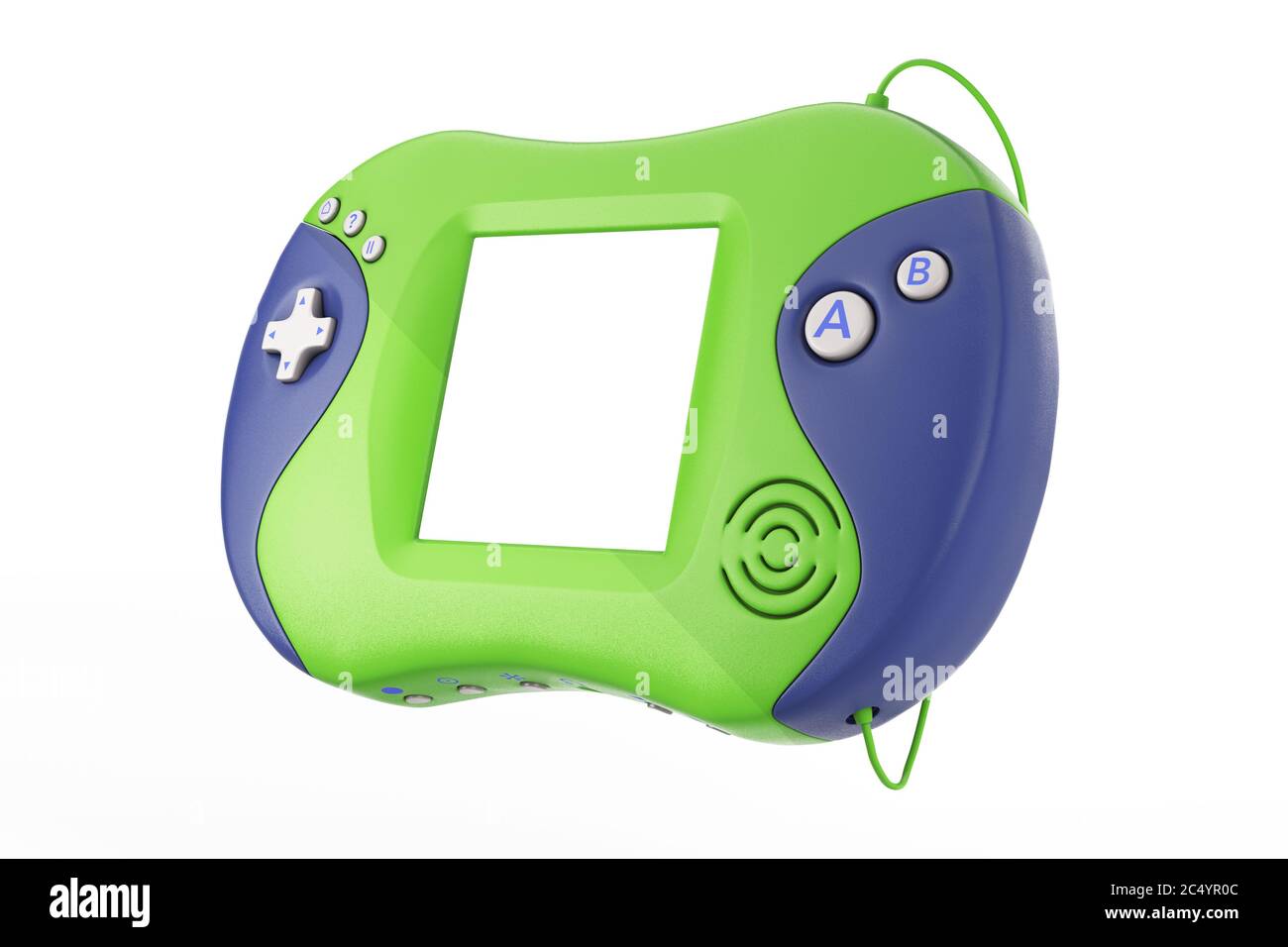 Old Portable Video Game Console on a white background. 3d Rendering ...