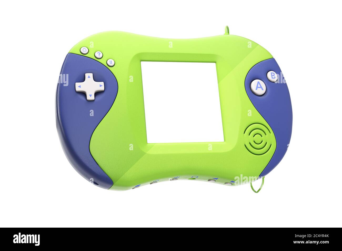 Old Portable Video Game Console on a white background. 3d Rendering ...