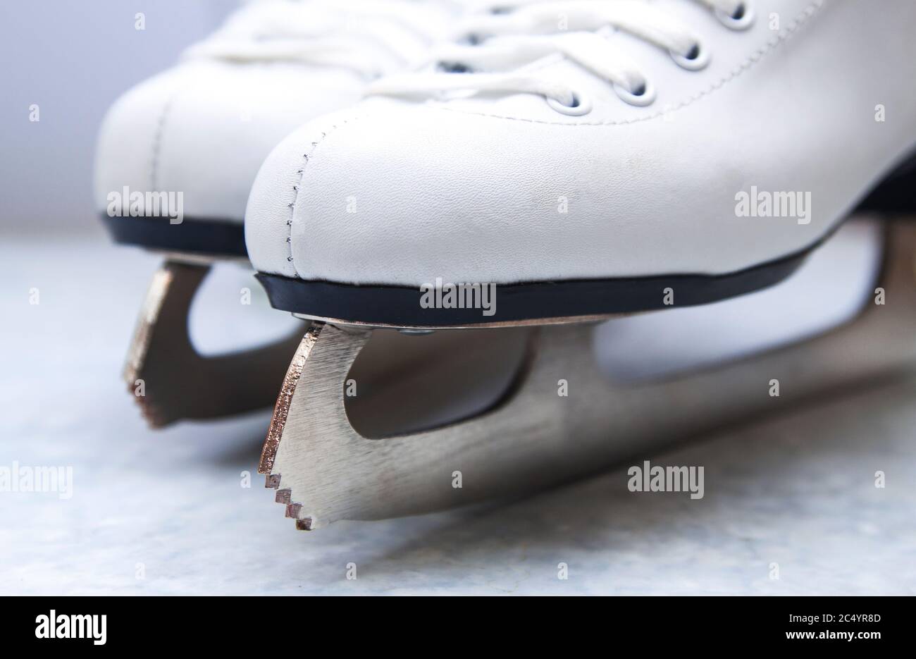 Female ice skater close up shoe hi-res stock photography and images - Alamy