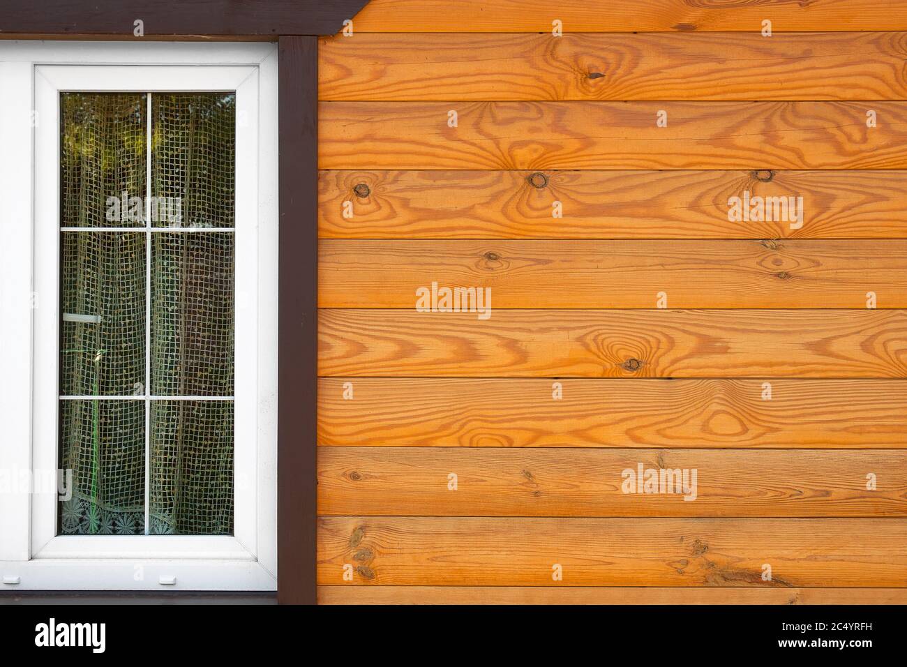 Window of Wooden Plank Cottage extreme closeup Stock Photo - Alamy