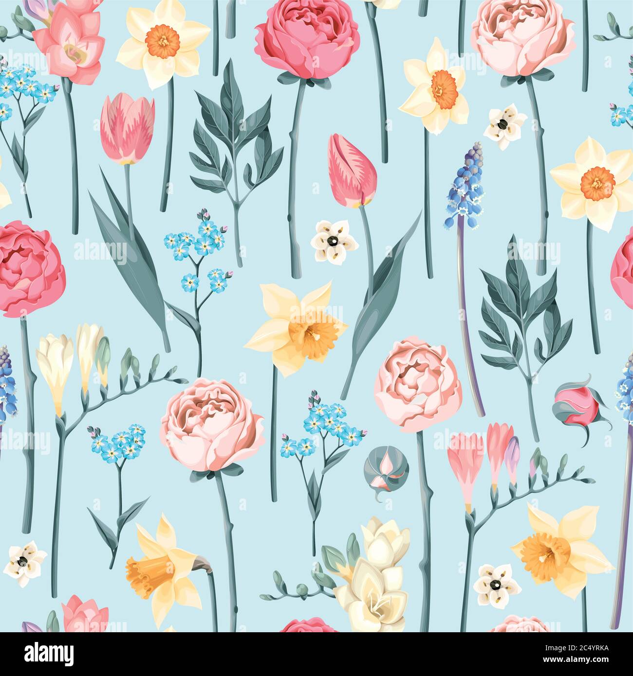 Seamless vintage flowers Stock Vector Image & Art - Alamy