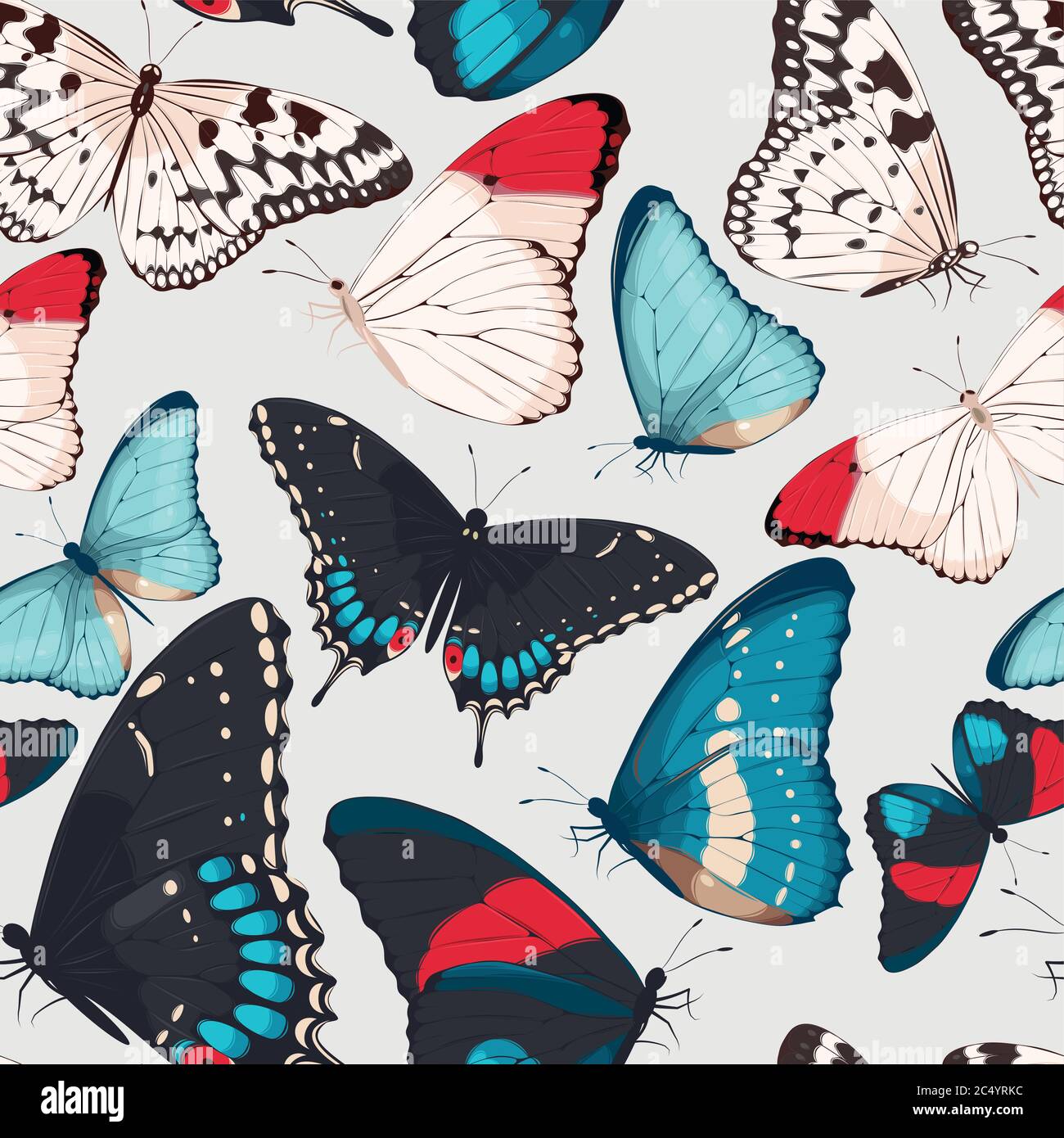 Colorful butterflies seamless Stock Vector Image & Art - Alamy