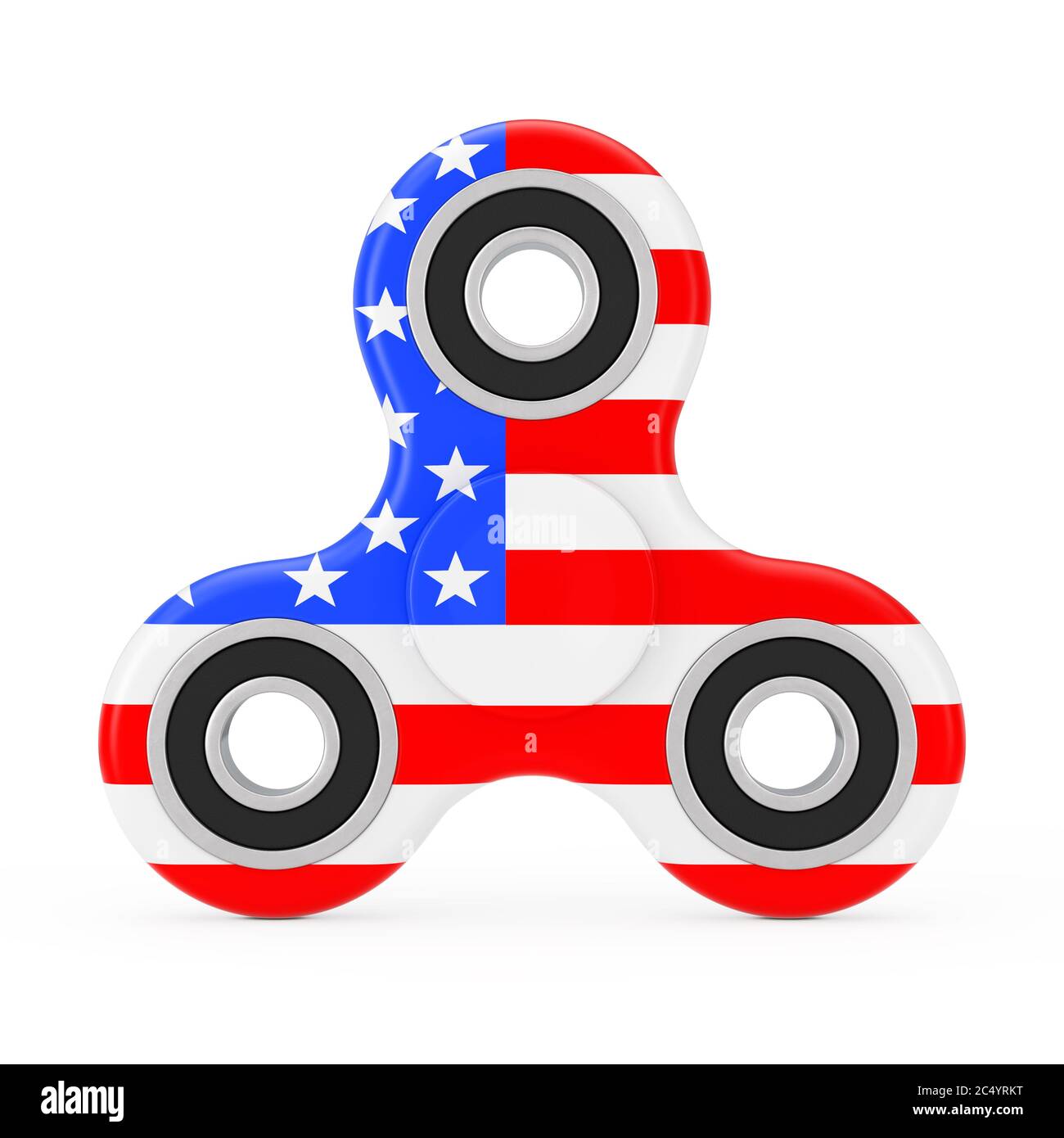 US Flag Design Fidget Finger Spinner Antistress Toy on a white ...