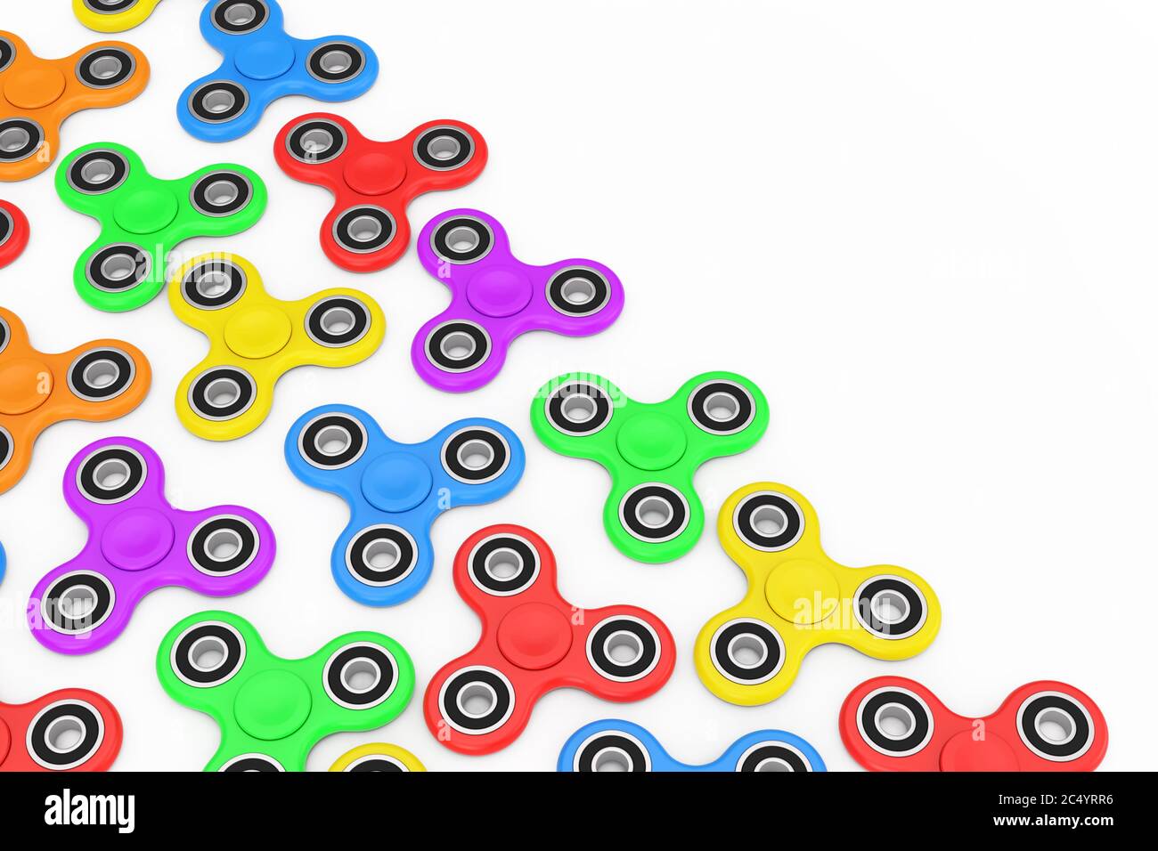 Milticolour Fidget Finger Spinners Antistress Toy on a white background ...