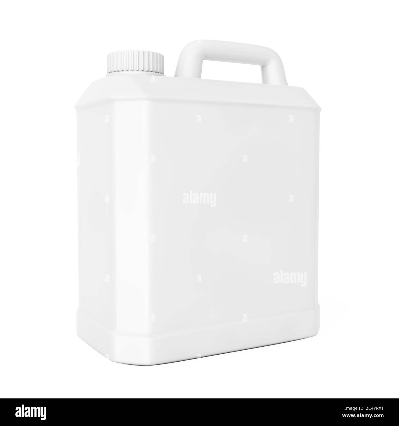 White Plastic Blank Container on a white background. 3d Rendering Stock ...