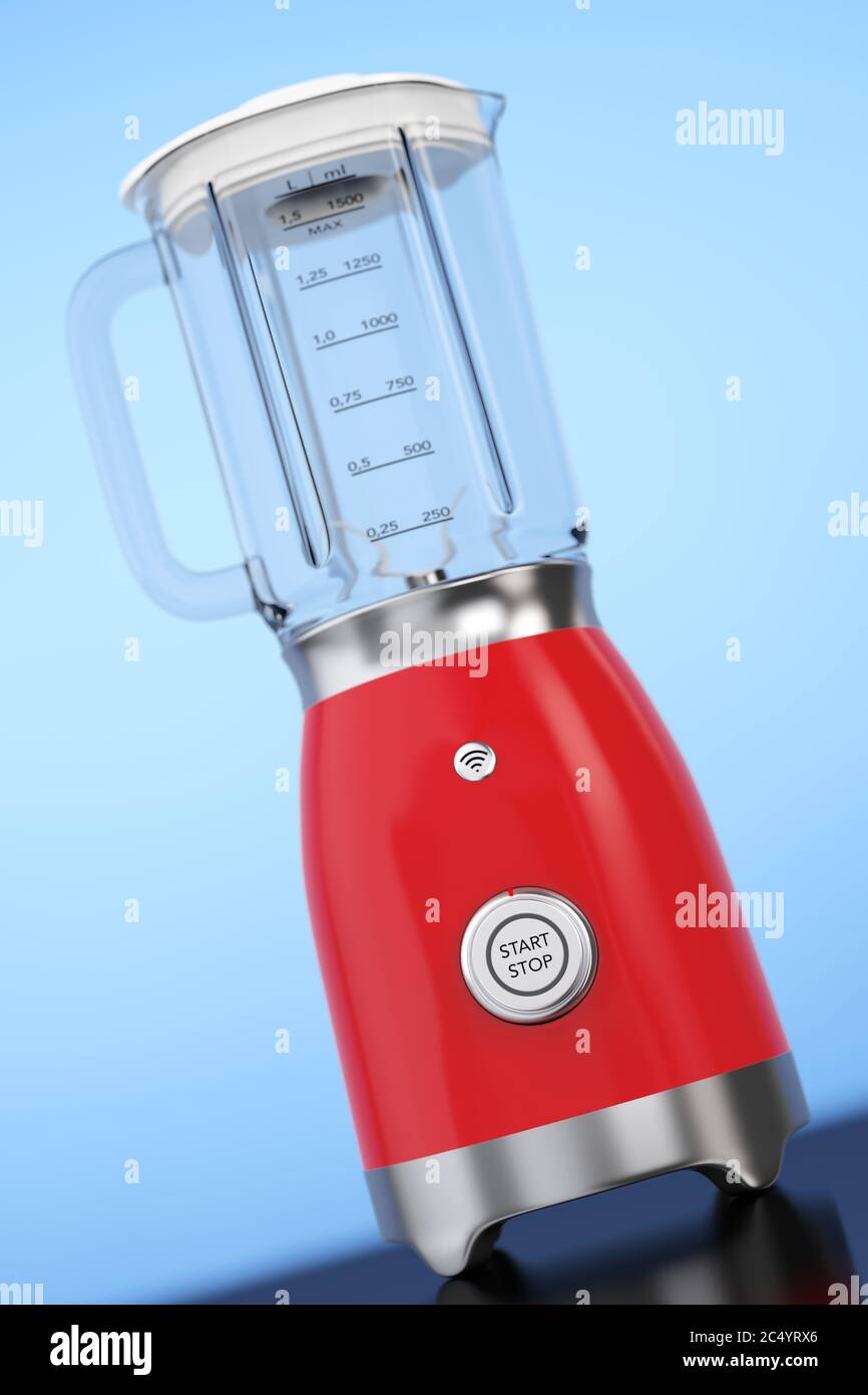 Kitchen Appliance Concept. Modern Electric Blender on a blue background ...