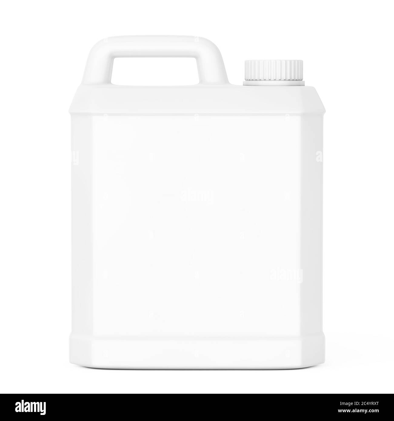 White Plastic Blank Container on a white background. 3d Rendering Stock ...