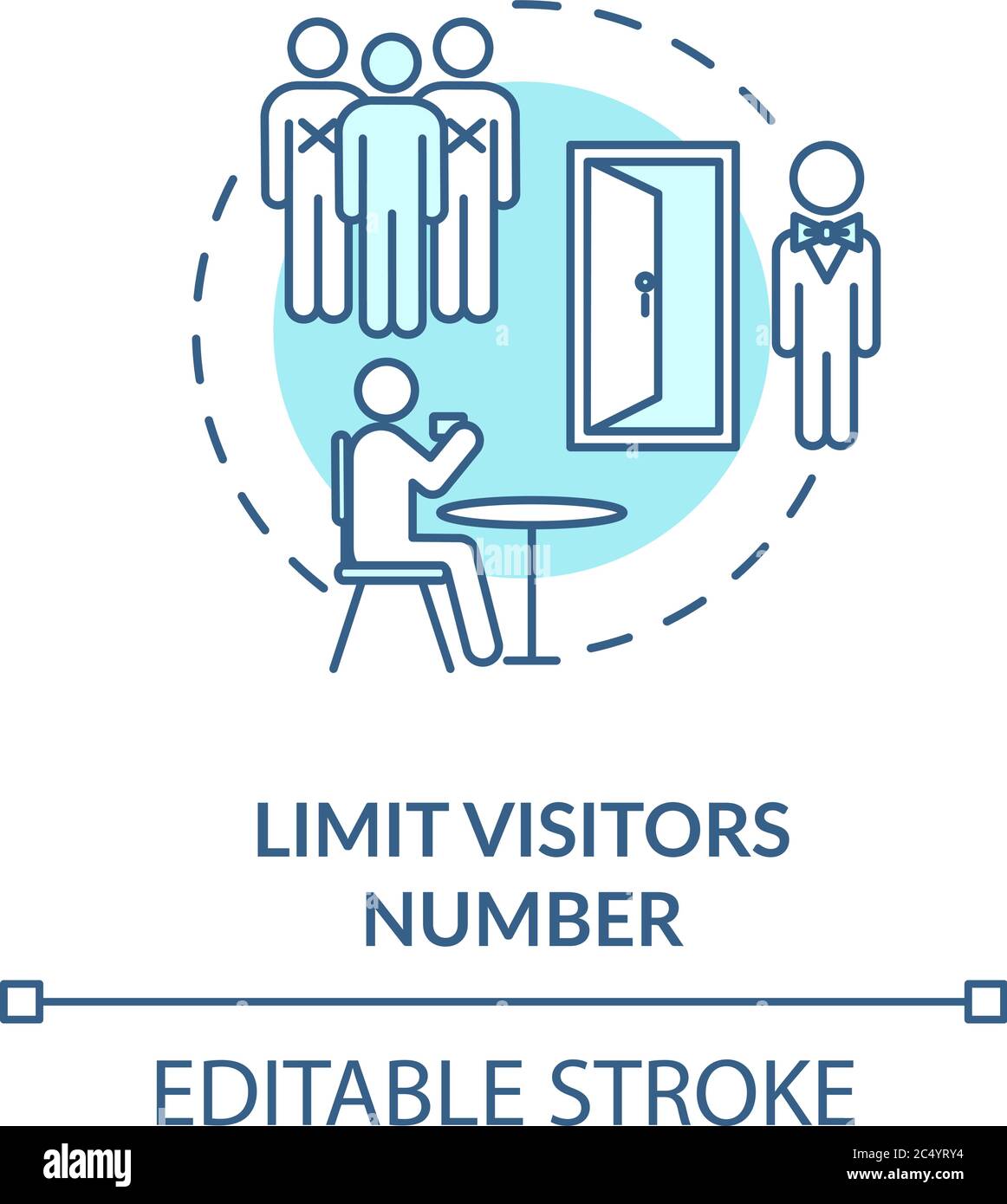 Limit visitors number concept icon Stock Vector Image & Art - Alamy