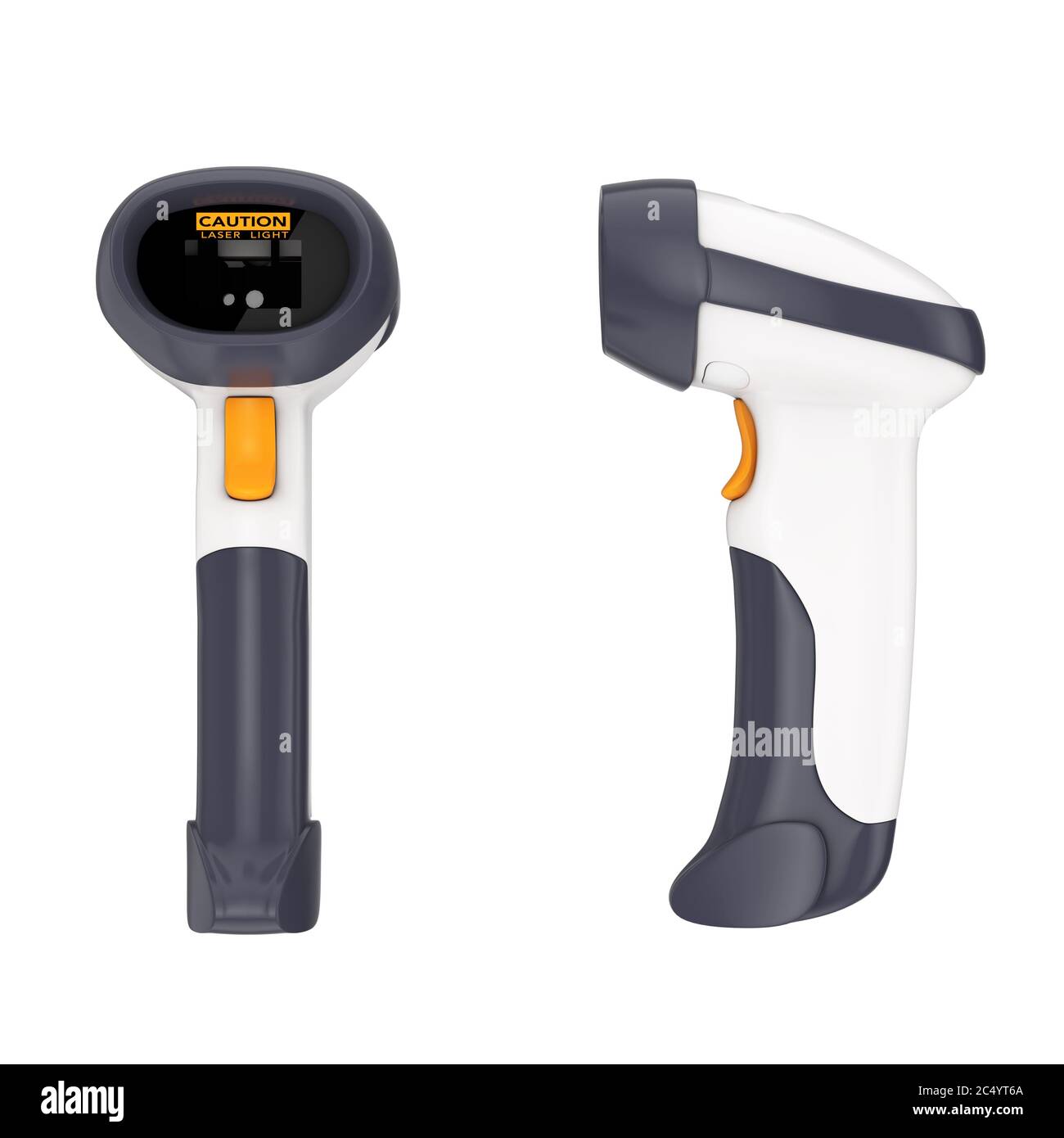Wireless Manual Bar Code Reader on a white background. 3d Rendering ...