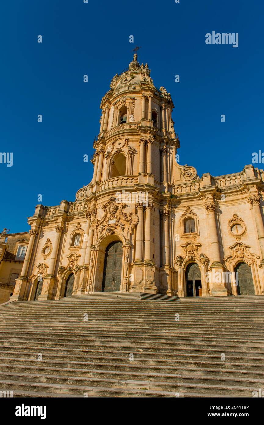 The Cathedral of San Giorgio (Saint George) in the town of Modica ...