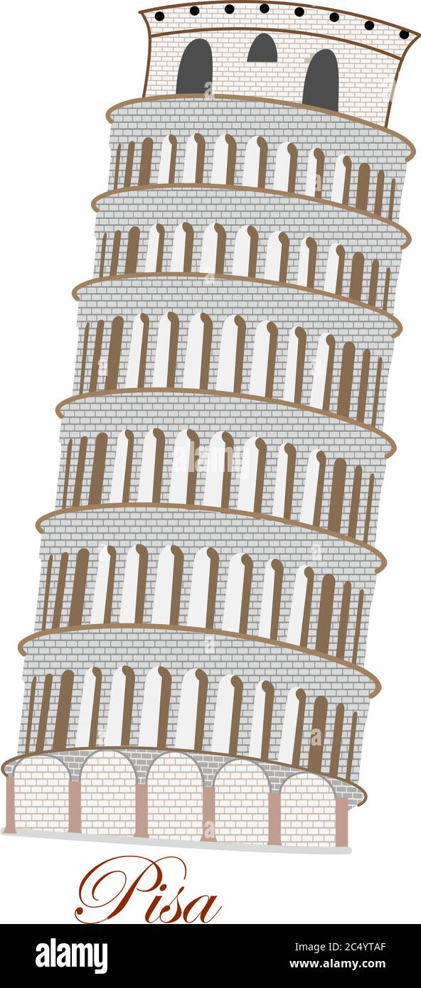 Leaning tower pisa sky background Stock Vector Images - Alamy