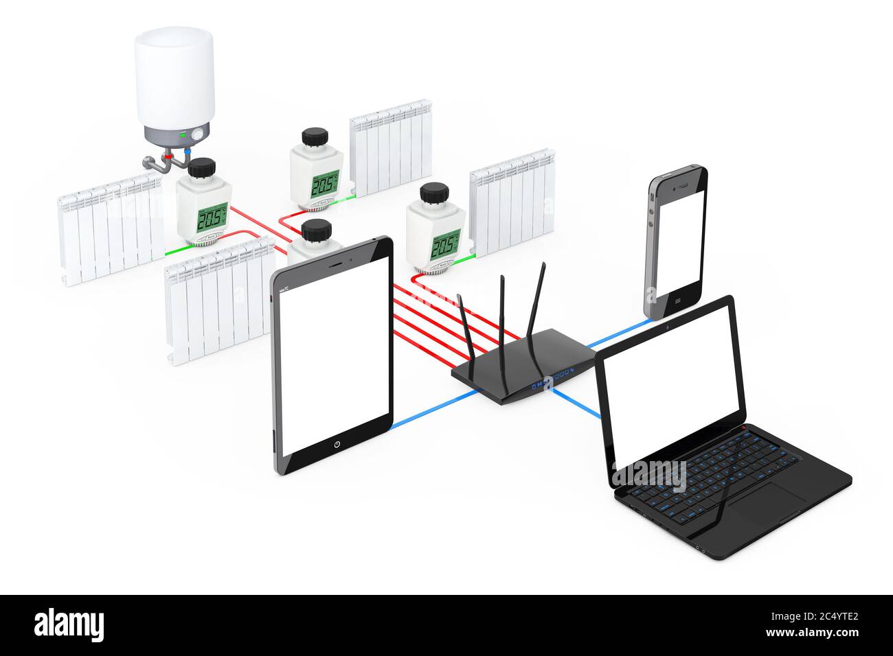 Home Climate Control System Wireless Controlled by Laptop, Tablet PC ...