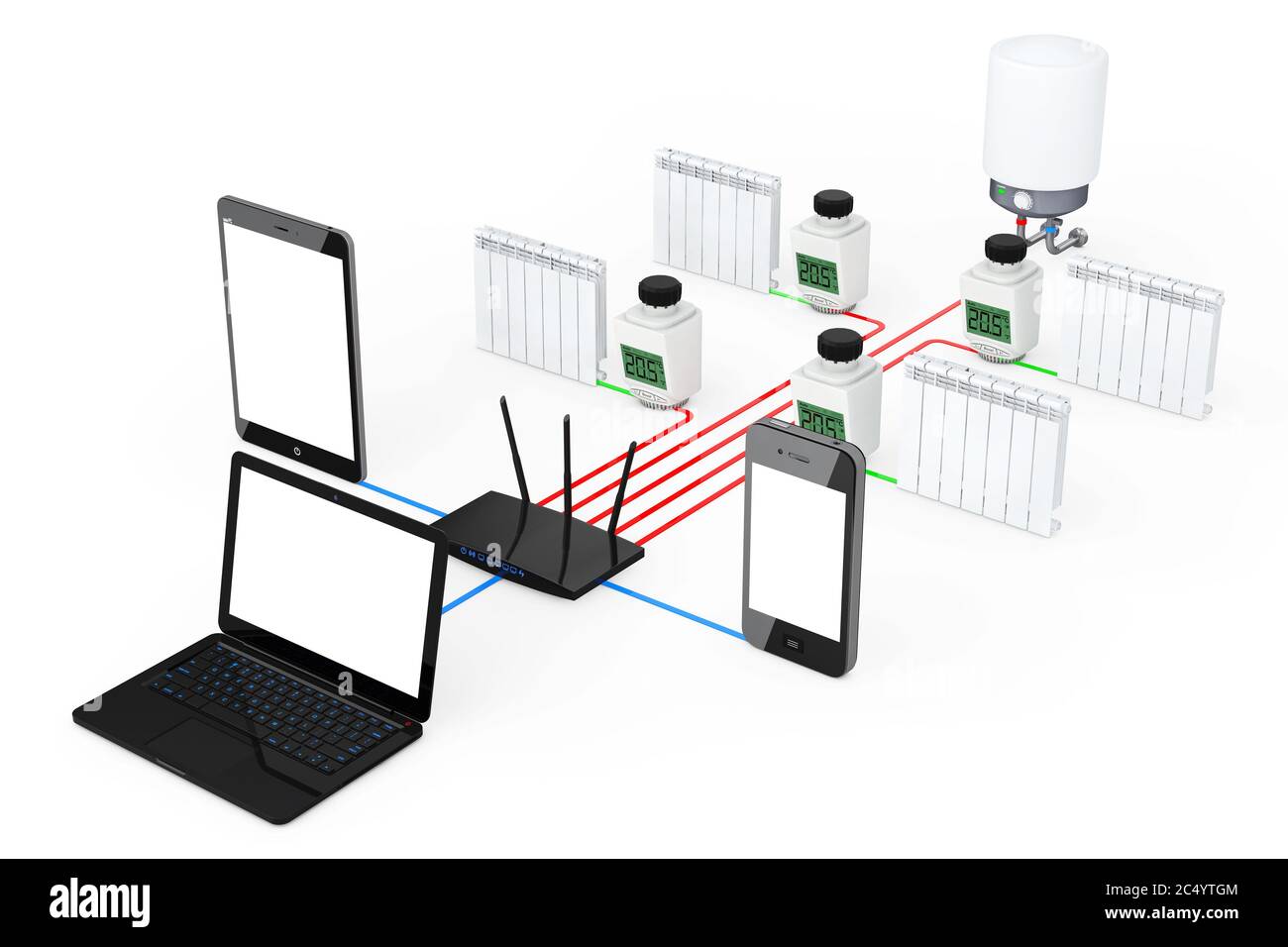 Home Climate Control System Wireless Controlled by Laptop, Tablet PC ...