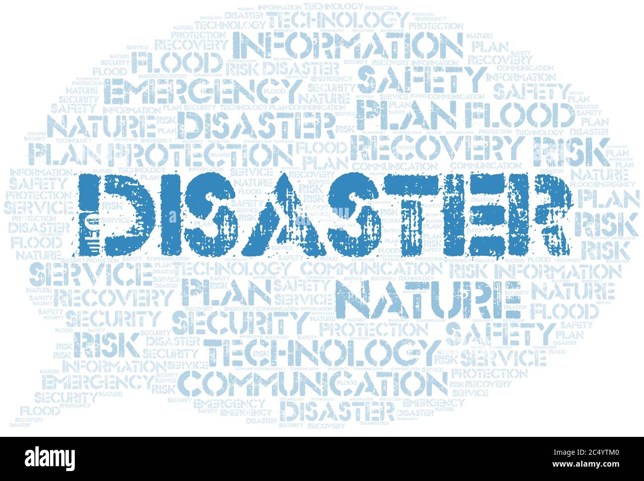 Disaster typography word cloud. Wordcloud collage made with the text ...