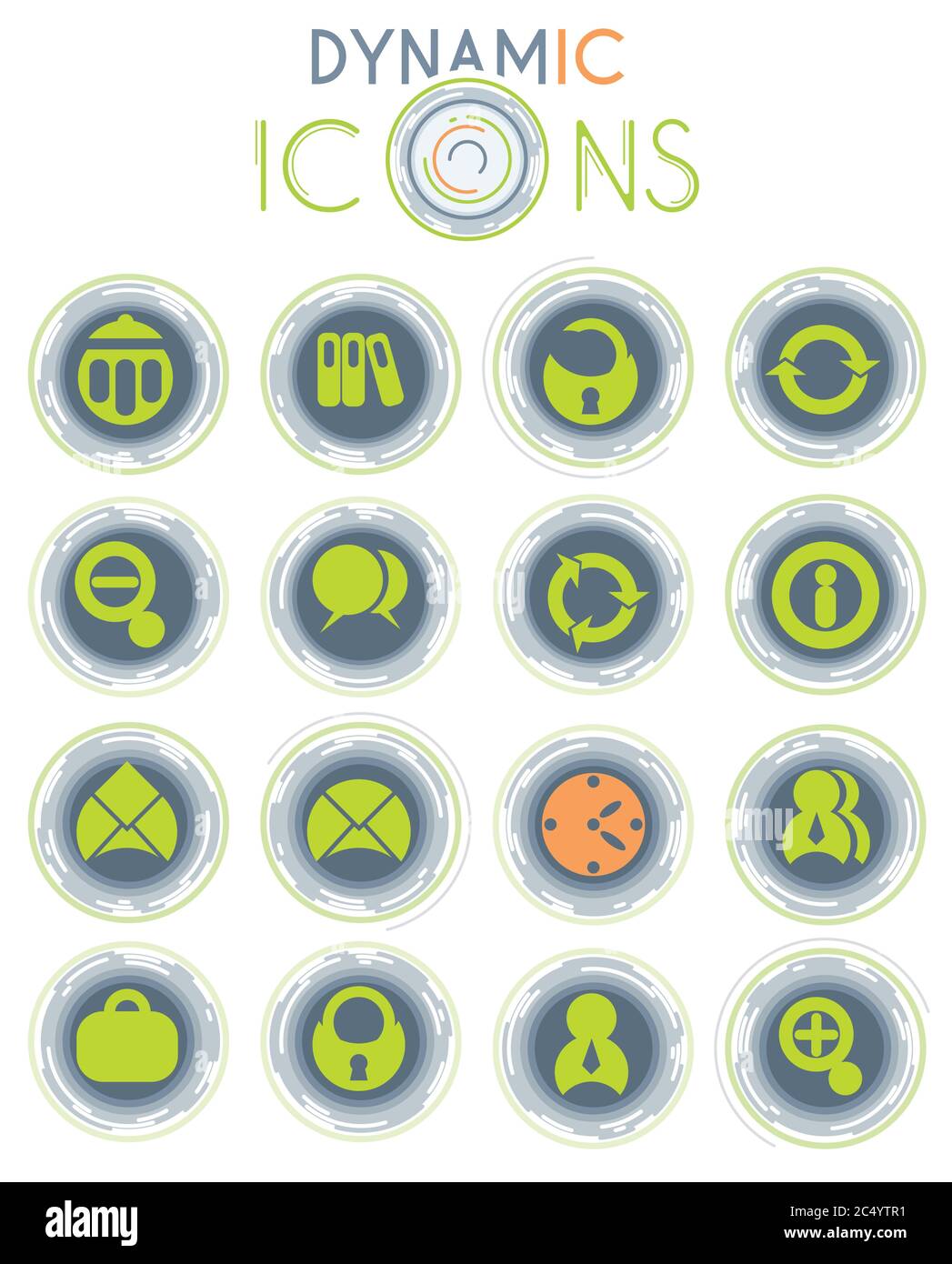 office dynamic icons Stock Vector Image & Art - Alamy