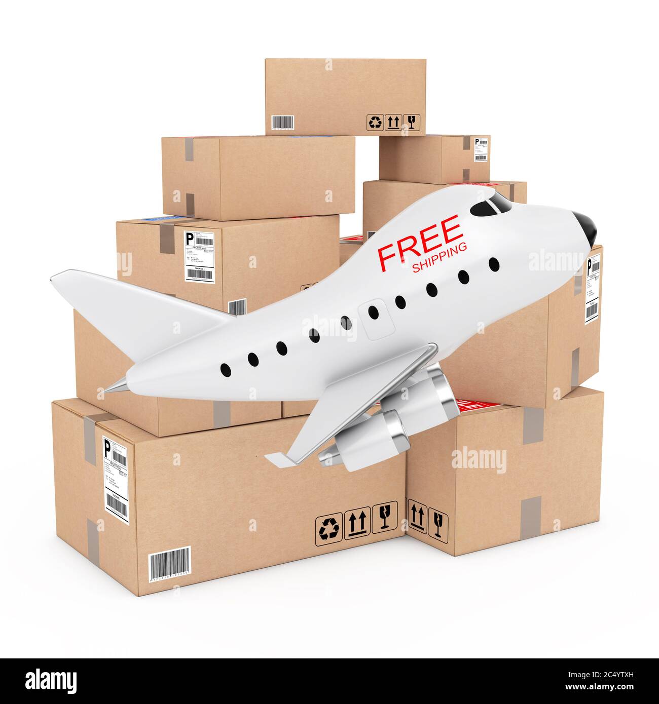 Cartoon cargo airplane hi-res stock photography and images - Alamy