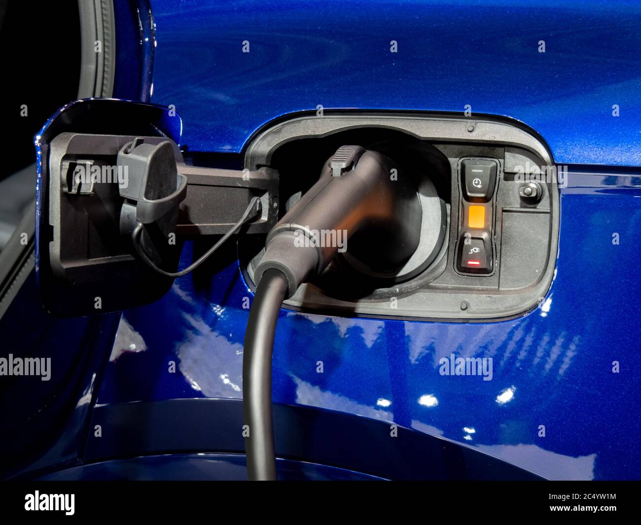 an electric vehicle charging connecting plug Stock Photo - Alamy