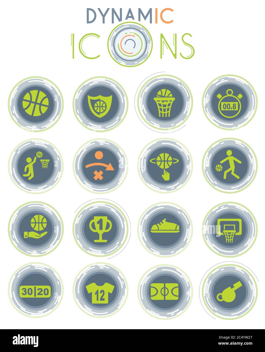 basketball dynamic icons Stock Vector Image & Art - Alamy