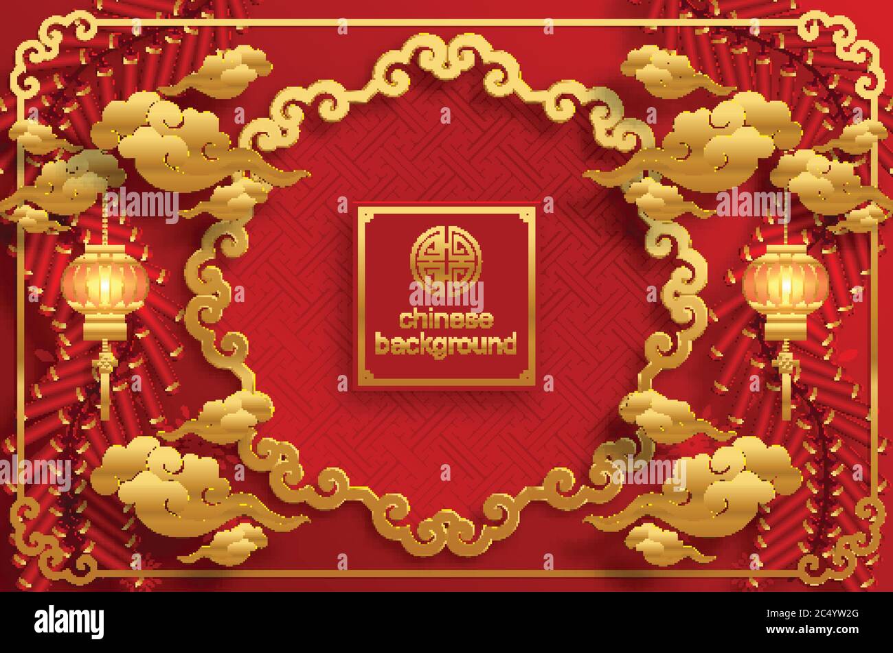 chinese oriental wedding Invitation card templates with beautiful ...