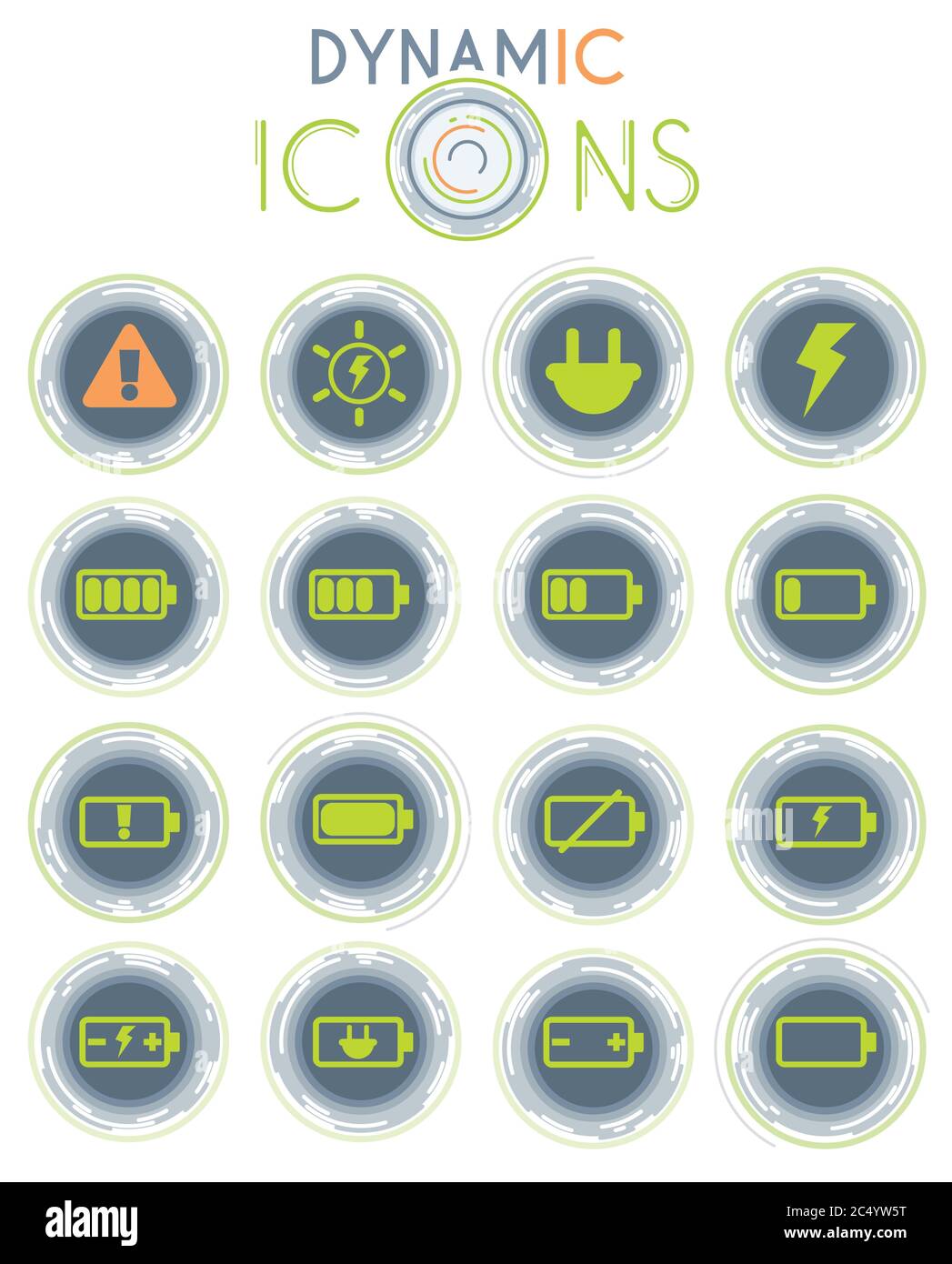 battery dynamic icons Stock Vector Image & Art - Alamy