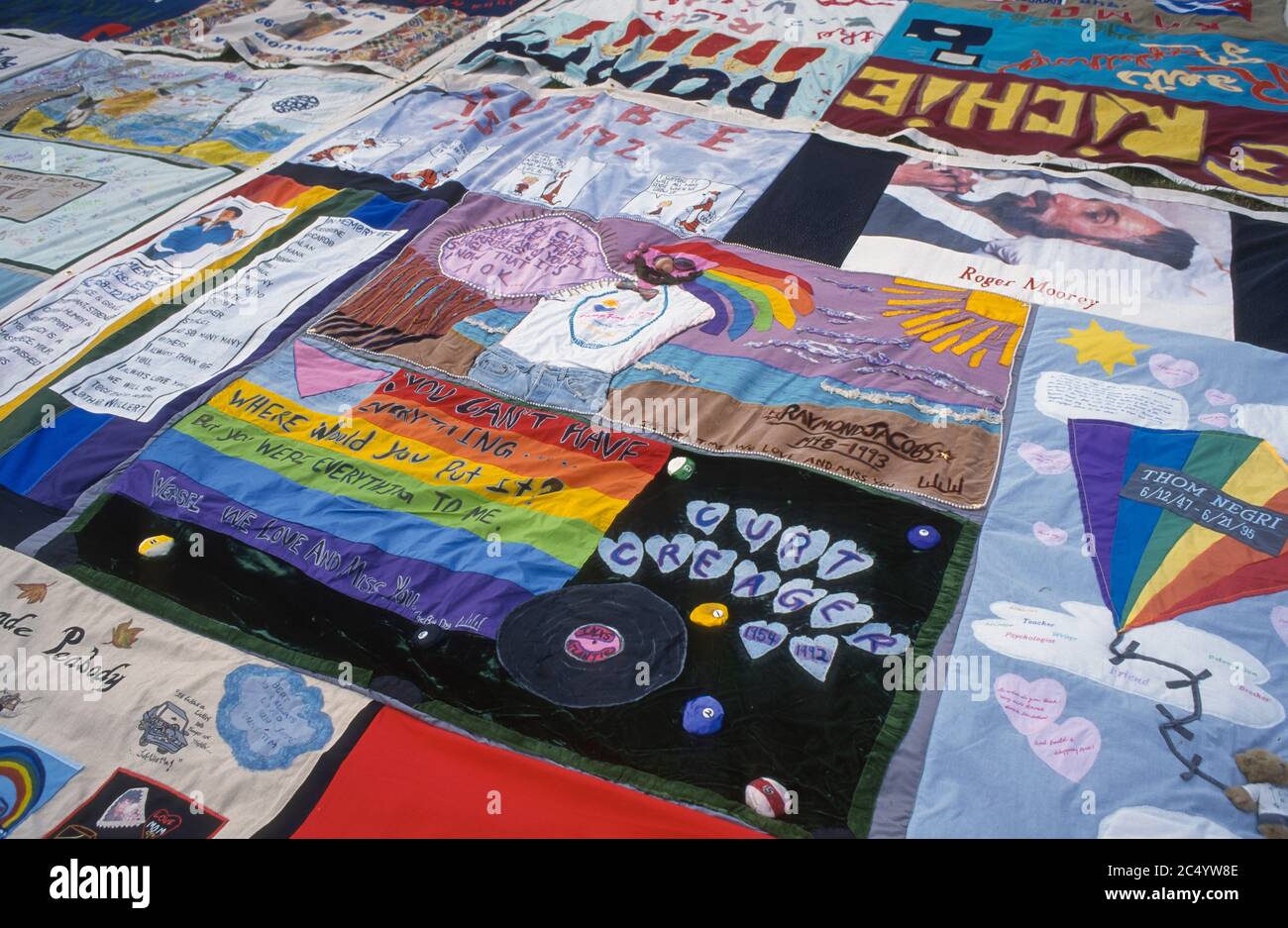 Aids memorial quilt washington hi-res stock photography and images - Alamy
