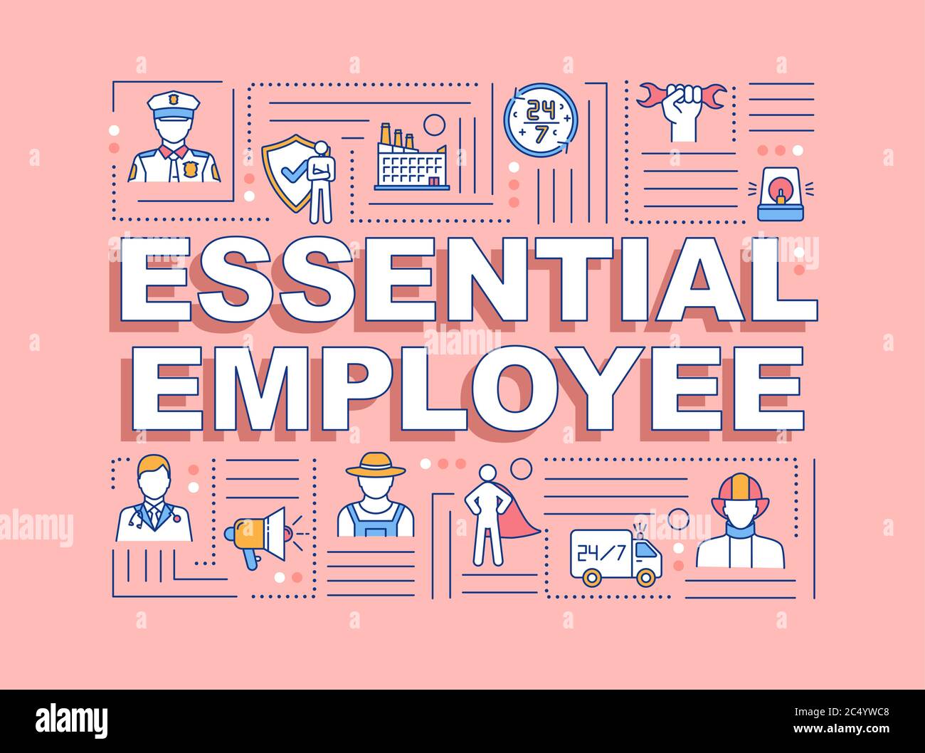 Essential employee word concepts banner Stock Vector Image & Art - Alamy