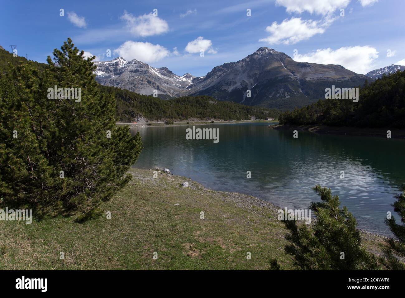 The Cancano lake in Bormio view, Italy Stock Photo - Alamy