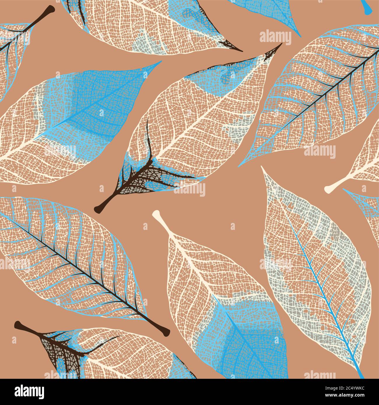 Skeletonized leaves seamless Stock Vector Image & Art - Alamy