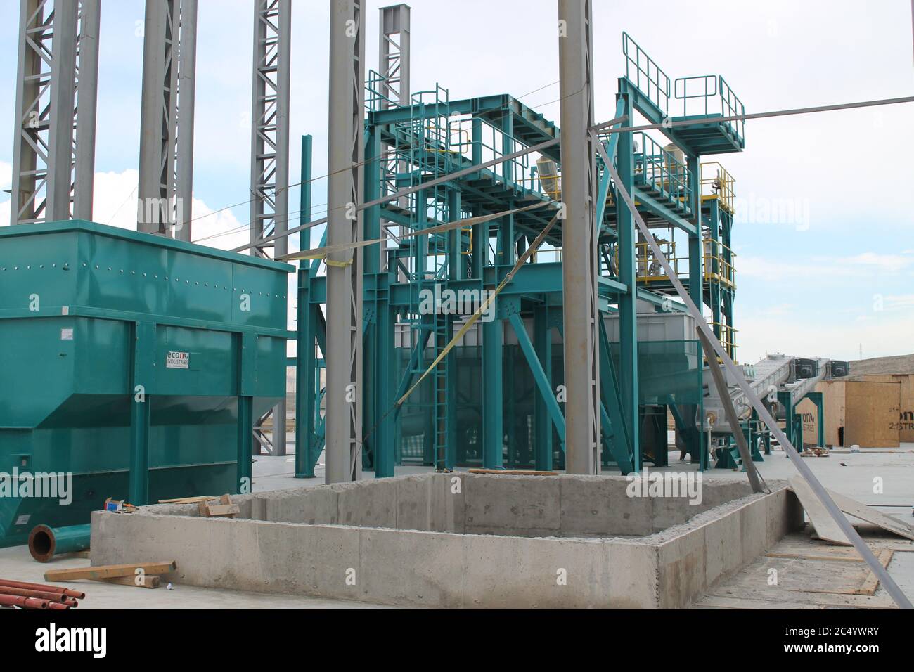 Oil pipes in a petrochemical plant during the production of oil and gas ...