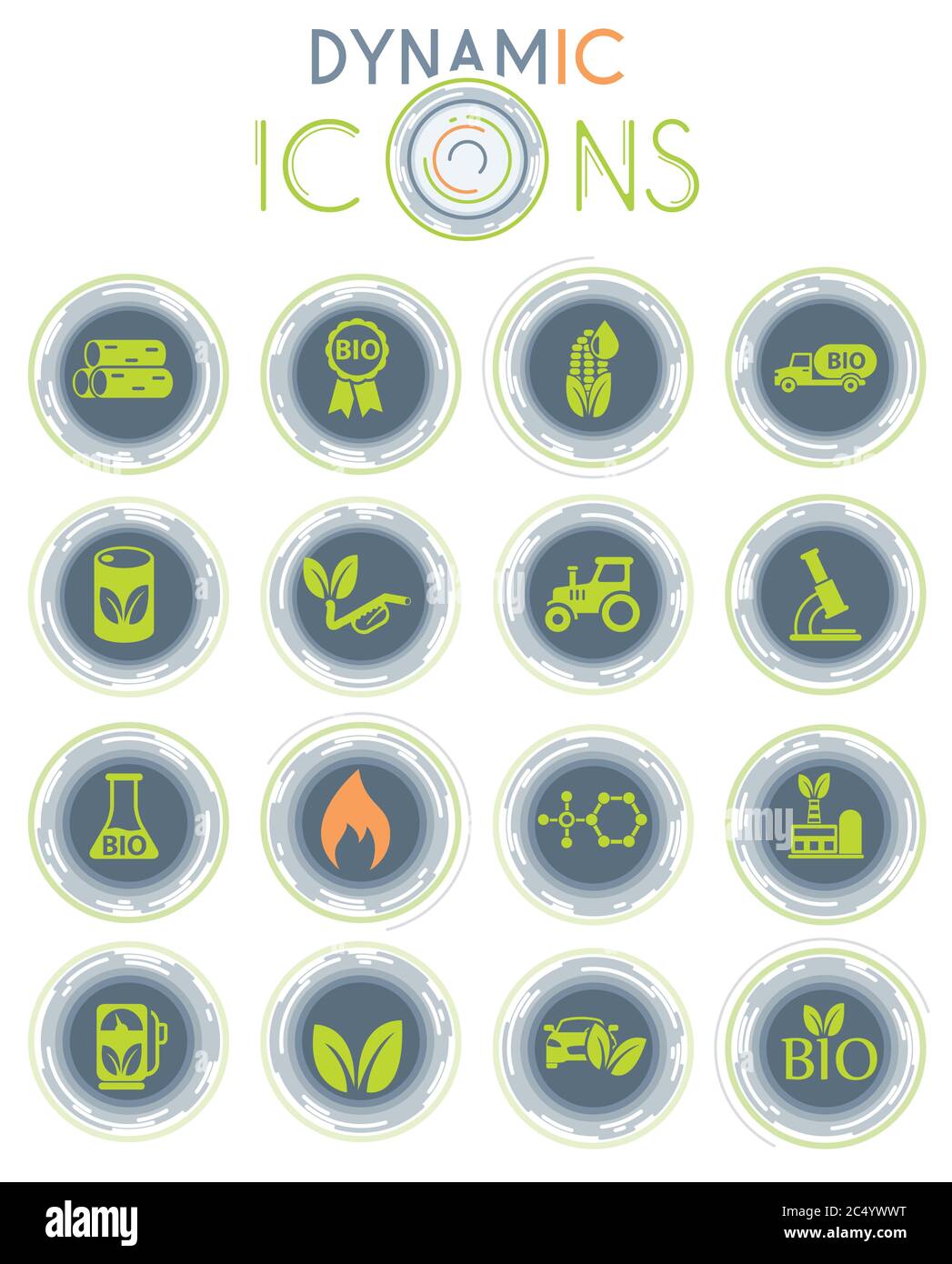 Bio gas plant icons Cut Out Stock Images & Pictures - Alamy