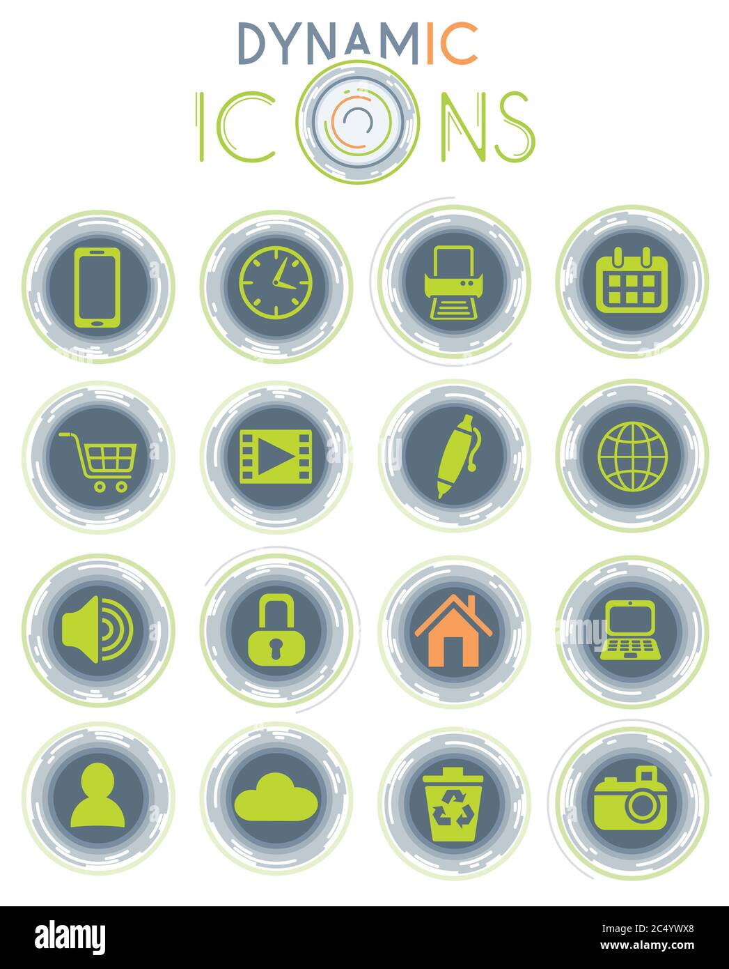 blog dynamic icons Stock Vector Image & Art - Alamy