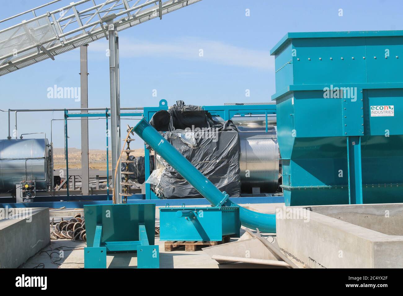 Oil pipes in a petrochemical plant during the production of oil and gas ...