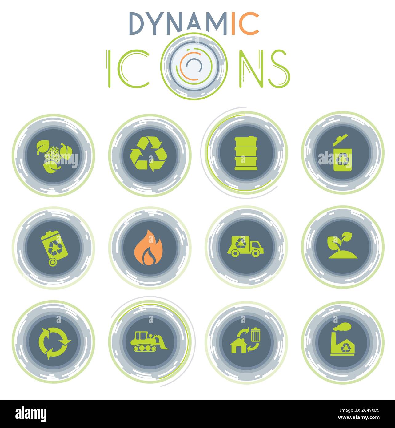 Recycle Symbols vector dynamic icons Stock Vector Image & Art - Alamy