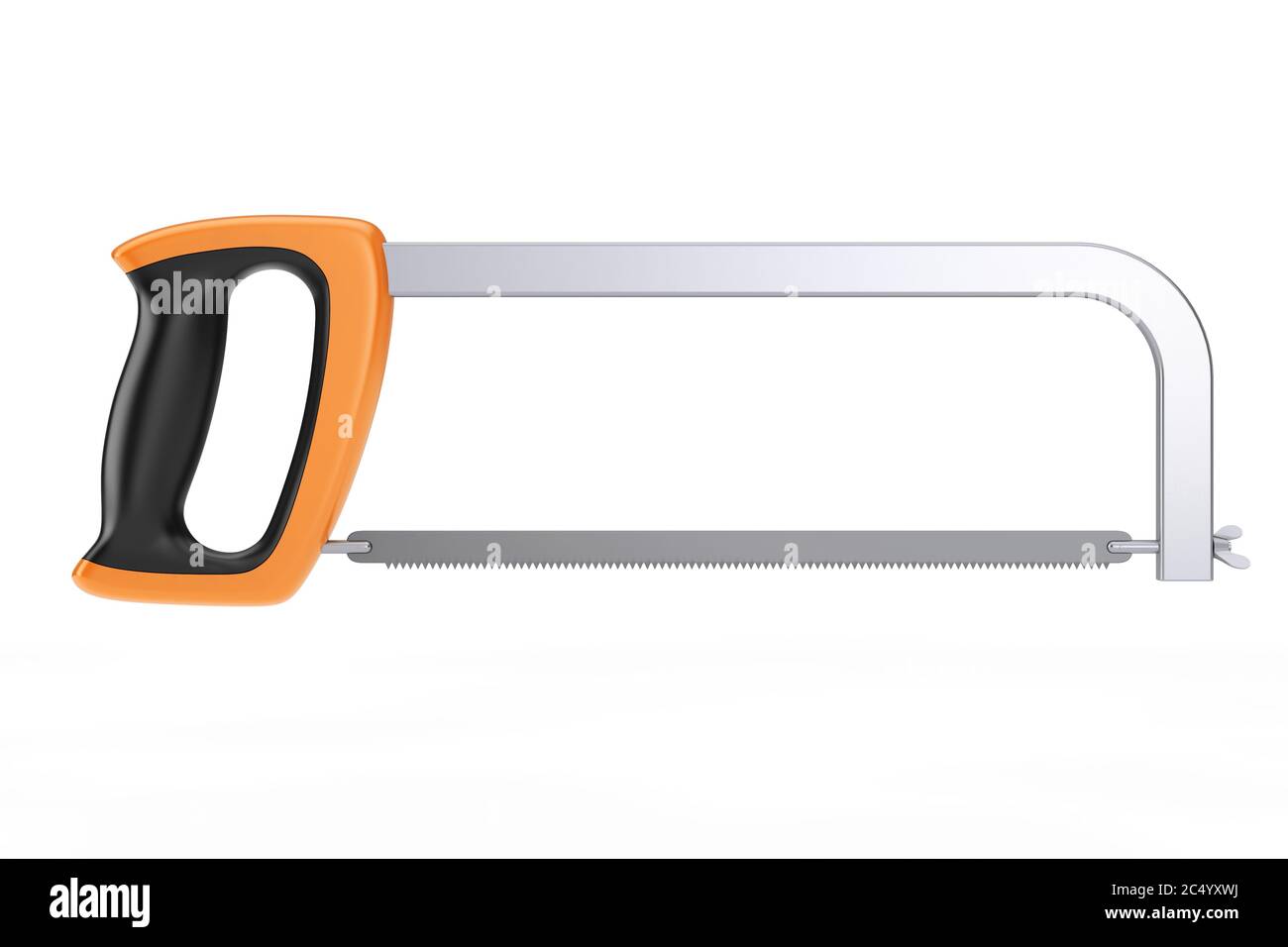 Extreme Closeup Hacksaw on a white background. 3d Rendering Stock Photo ...