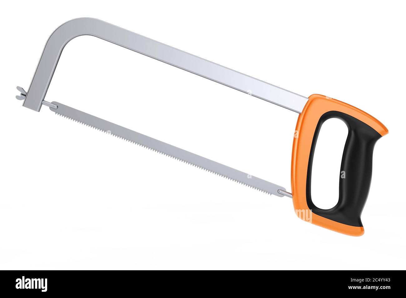 Extreme Closeup Hacksaw on a white background. 3d Rendering Stock Photo ...