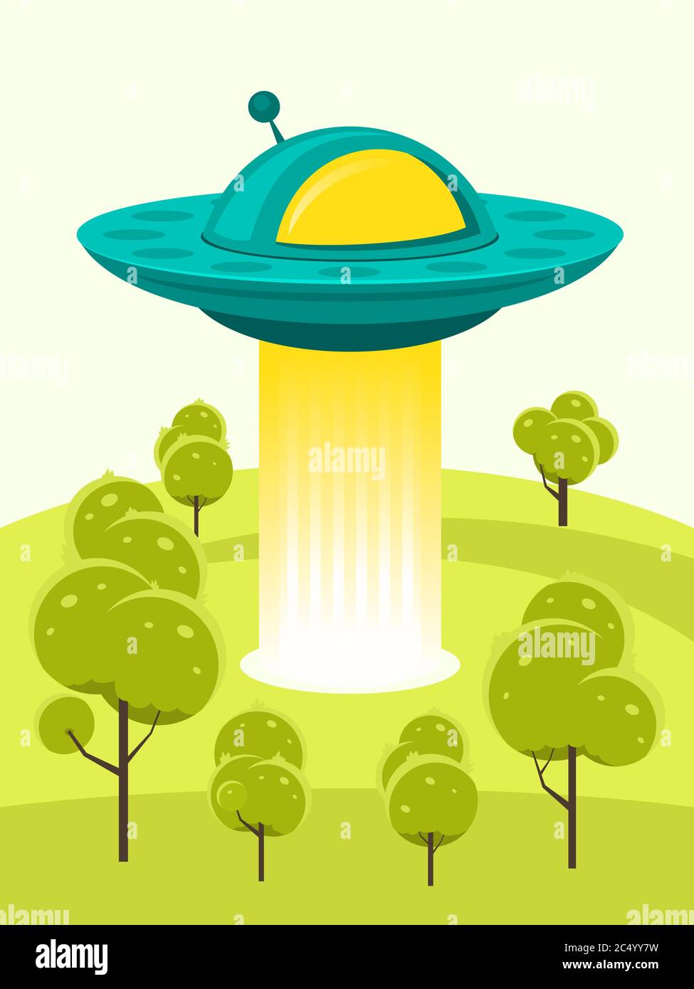UFO cartoon unknow flying object Stock Vector Image & Art - Alamy