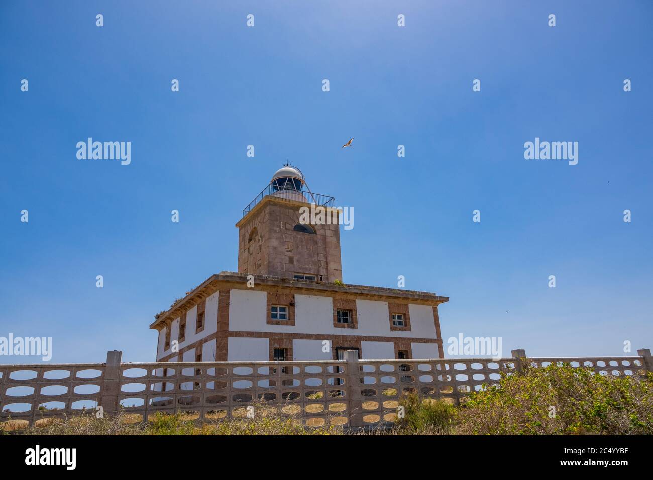 Lighthouse of Tabarca built in 1857. It is in the province of Alicante ...