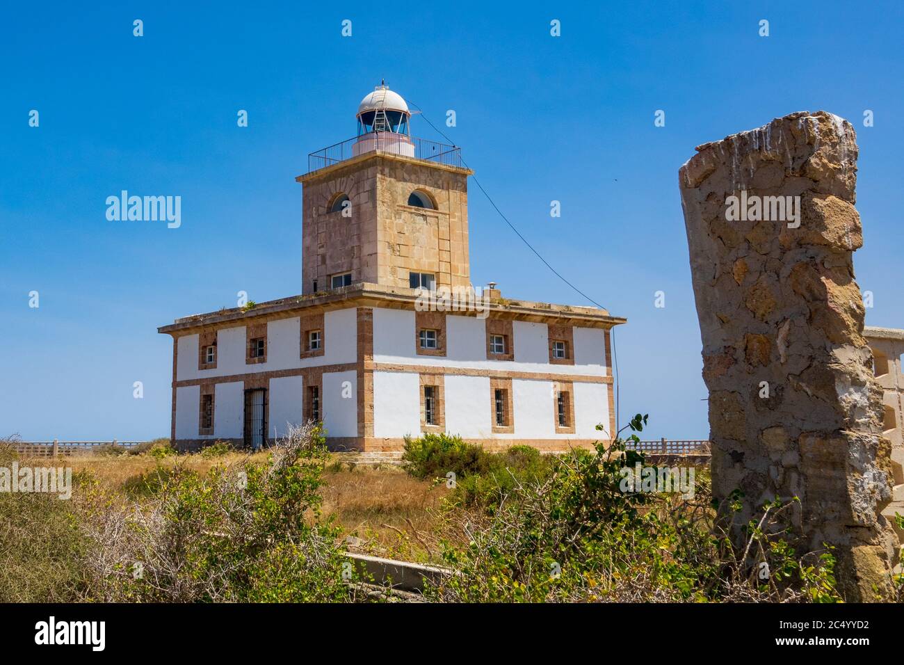 Lighthouse of Tabarca built in 1857. It is in the province of Alicante ...