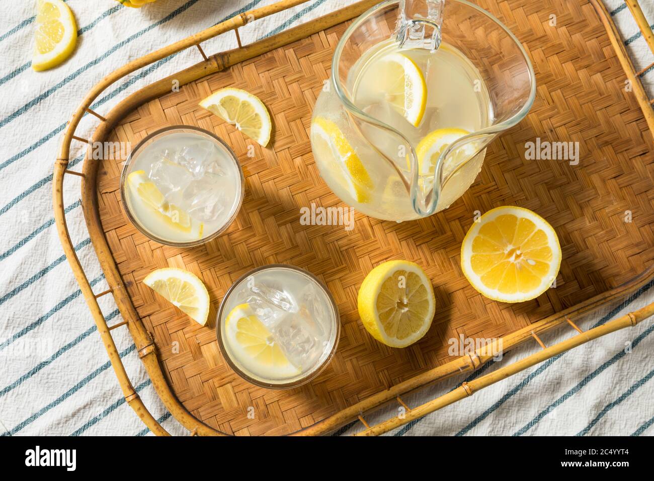 Refreshing Homemade Sweet Lemonade Ready to Drink Stock Photo - Alamy