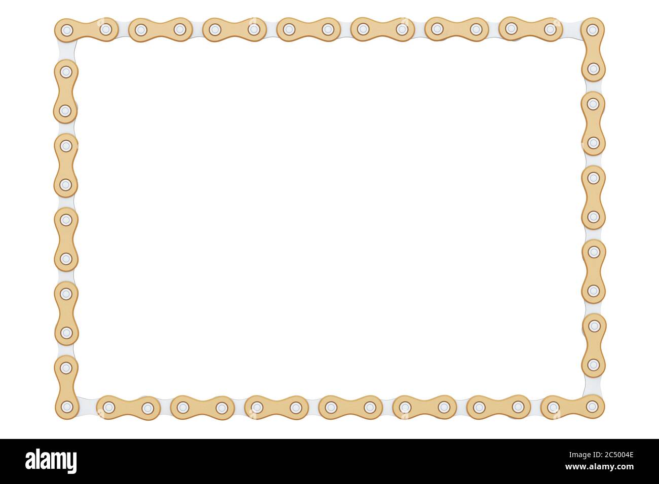 Bicycle Chain as Frames on a white background. 3d Rendering Stock Photo ...